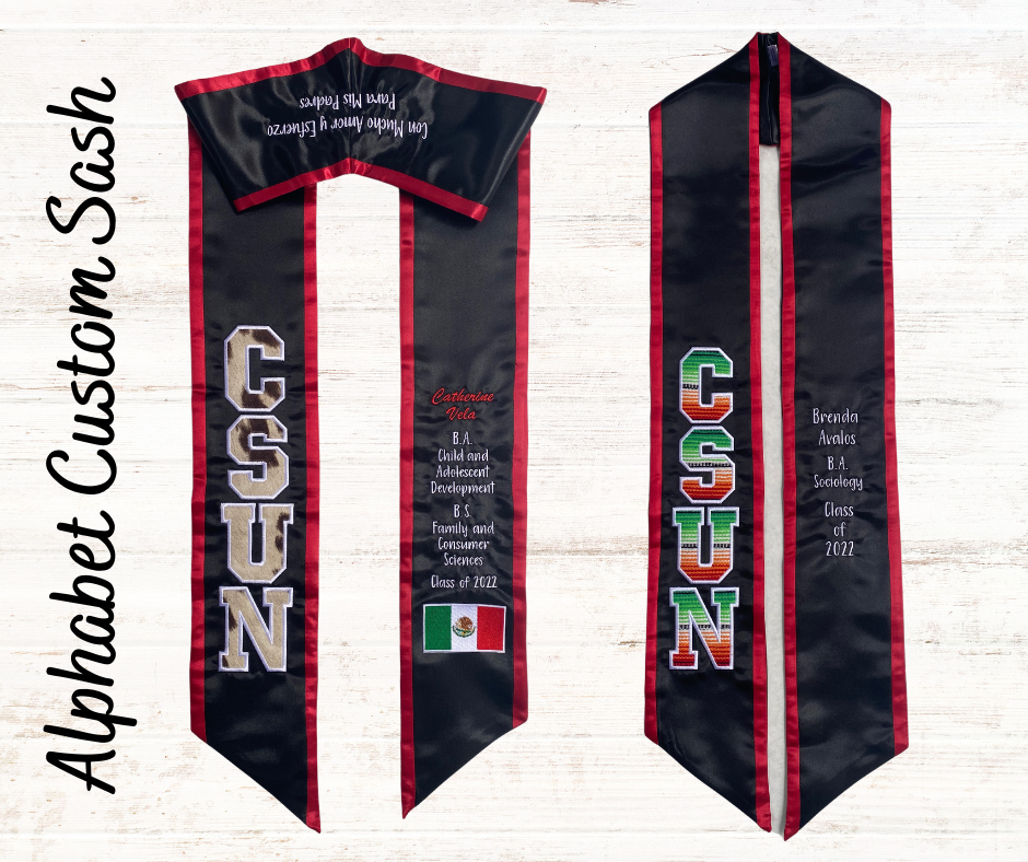 Alphabet Custom Graduation Sash – Resilient Designs